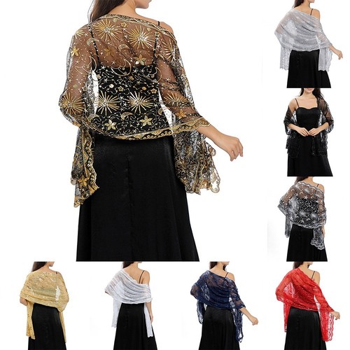 Foulard châle femme confortable neuf écharpe mariage élégante soirée ...