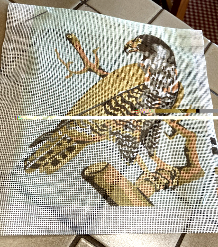 MAZALTOV'S WOOL NEEDLEPOINT KIT AMERICAN PEREGRINE FALCON WORLD ...