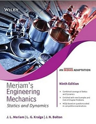 New : Engineering Mechanics Statics Dynamics by James L. Meriam 9TH ...