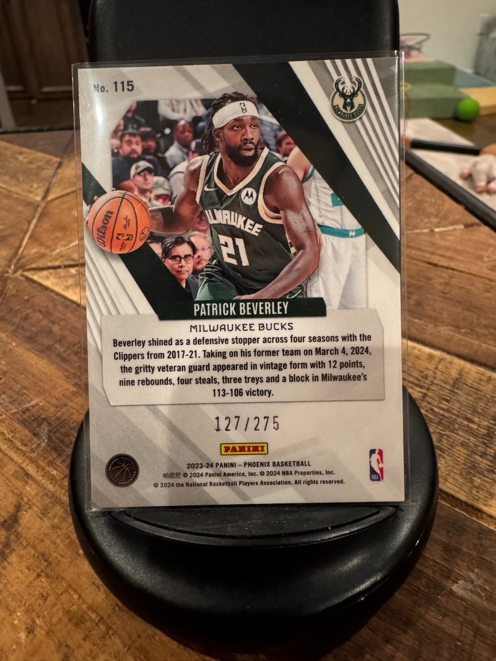 PATRICK BEVERLEY 2023-24 PHOENIX BASKETBALL PURPLE BUCKS /275 Q4854 | eBay