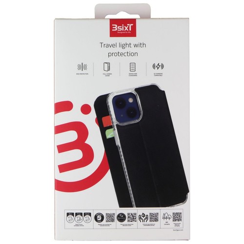 3SIXT SlimFolio Series Wallet Case for Apple iPhone 13 Mini - Black | eBay