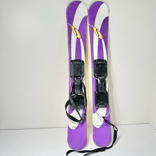 Vintage SnowJam 85cm Skiboards Snowblades Ski Blades Mini Skiis Purple ...