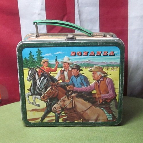 BONANZA metal lunch box Aladdin no thermos 1963 western TV series ...
