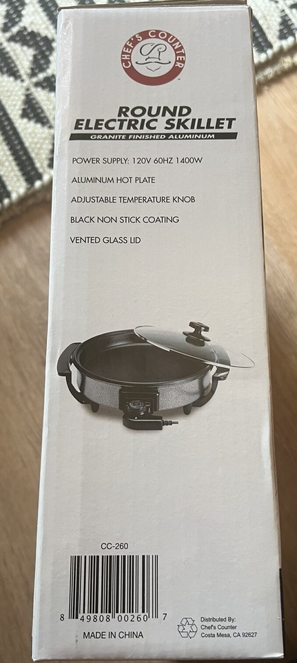 Chef's Counter Round Electric Skillet New In Box | eBay