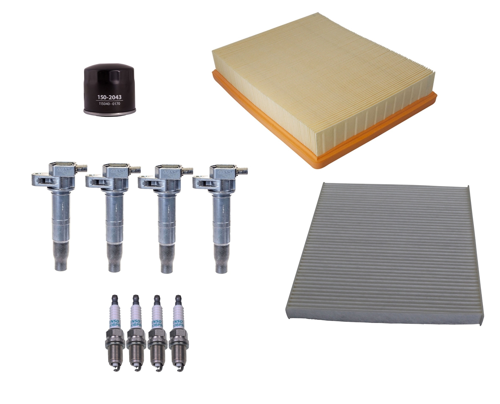 Denso Filters 4 Ignition Coils & 4 Spark Plugs Tune Up Kit For Kia ...