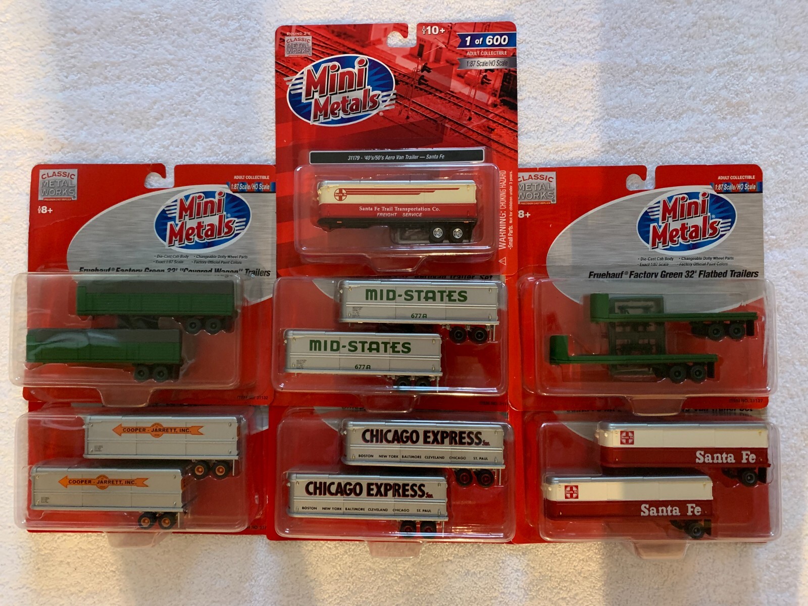 Mini Metals HO Scale 32' Trailer Set Various Models | eBay