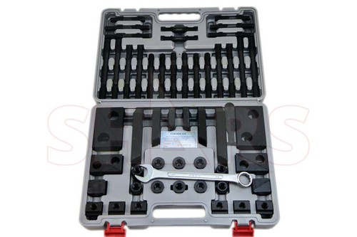 52 PCS 3/4" T-Slot 5/8"-11 Stud Thread Hold Down Clamping Kit Set ...