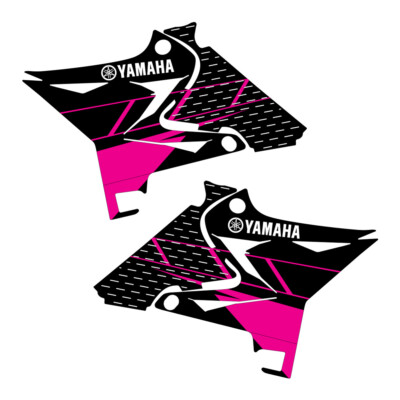 Yamaha YZ125 YZ250 UFO Restyle retro shroud graphics pink/black Free ...