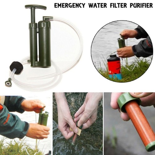 Camping Hiking Military Emergency Drinking Water Filter Purifier ...