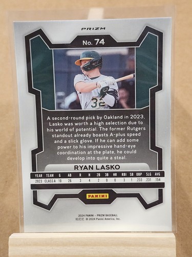 2024 Panini Prizm Baseball Silver Prizm Ryan Lasko #74 Oakland ...