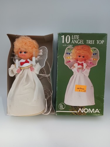 NOMA Heavenly Angel 8.5” Christmas Tree Topper 10 Lights in Original ...