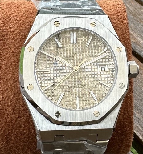 SeikNH35 movement,Automatic, Grey Dial Royal Oak Style, stainless steel ...