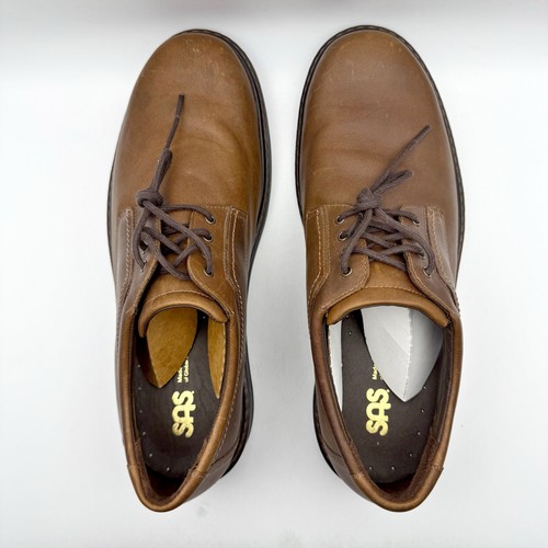 SAS Mens Aden Lace Up Oxford Shoe US 12 WIDE EU 45 Brown Leather NWOB ...
