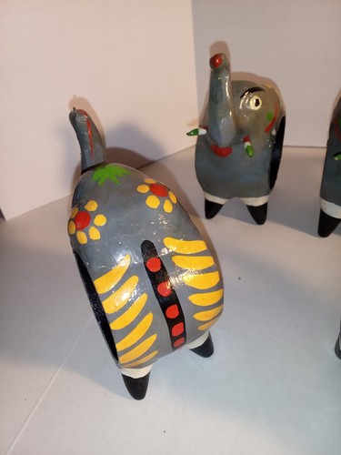 8 Victor Bonomo Painted Wood Elephants Napkin Rings | eBay
