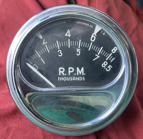 VTG Sun RC-85 8,500 RPM Tachometer Early 60's Muscle Car Tach Hot Rod ...