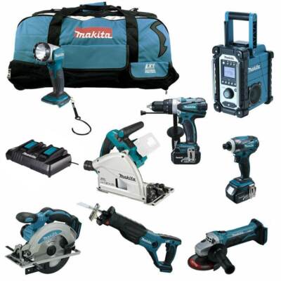 Makita 18V Akku Combo Kit Set + DSP601 Tauchsäge inkl. DHP458 + DGA452 + DTD152 | eBay.de