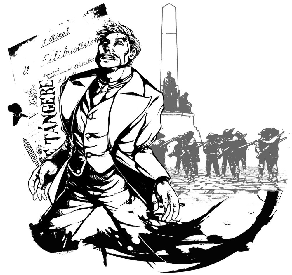 Jose Rizal Drawing Black And White