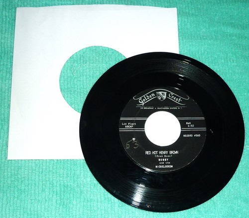 7” 45 RPM RECORD by BOBBY and the NICKELODEON "RED HOT HENRY BROWN ...