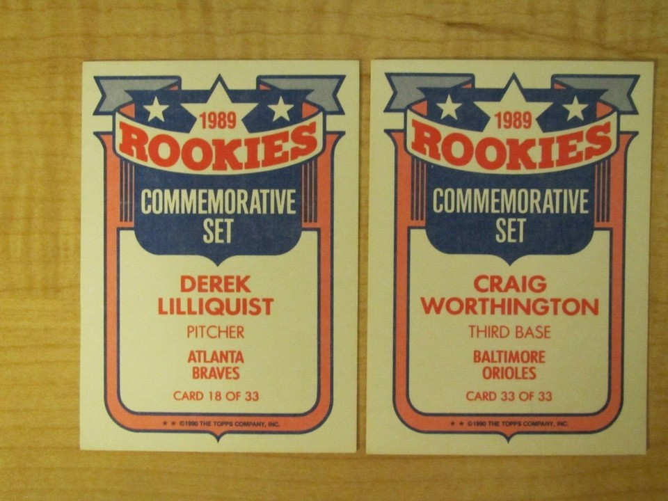 1990 Topps 1989 Rookies Commemorative Starter Set 2/33 | eBay