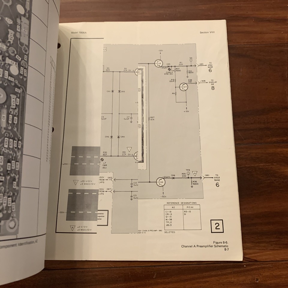 HP 1806A Dual Channel Vertical Amplifier Operating & Service Manual ...