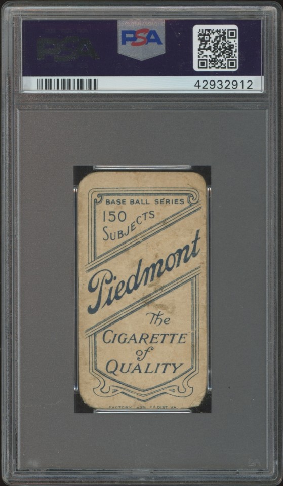 1909 T206 HARRY LUMLEY POOR PIEDMONT 150 PSA 1(MC) BASEBALL BROOKLYN ...