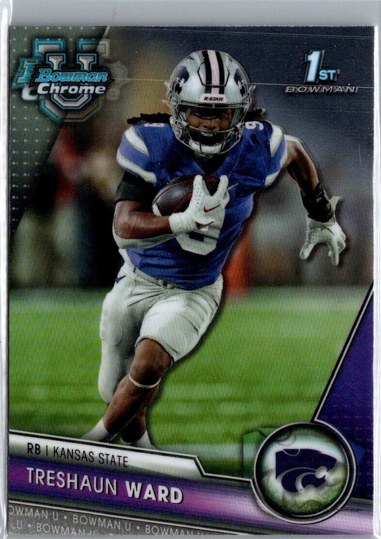 2023 Bowman Chrome University #3 Treshaun Ward Rookie Kansas State Wildcats RC | eBay