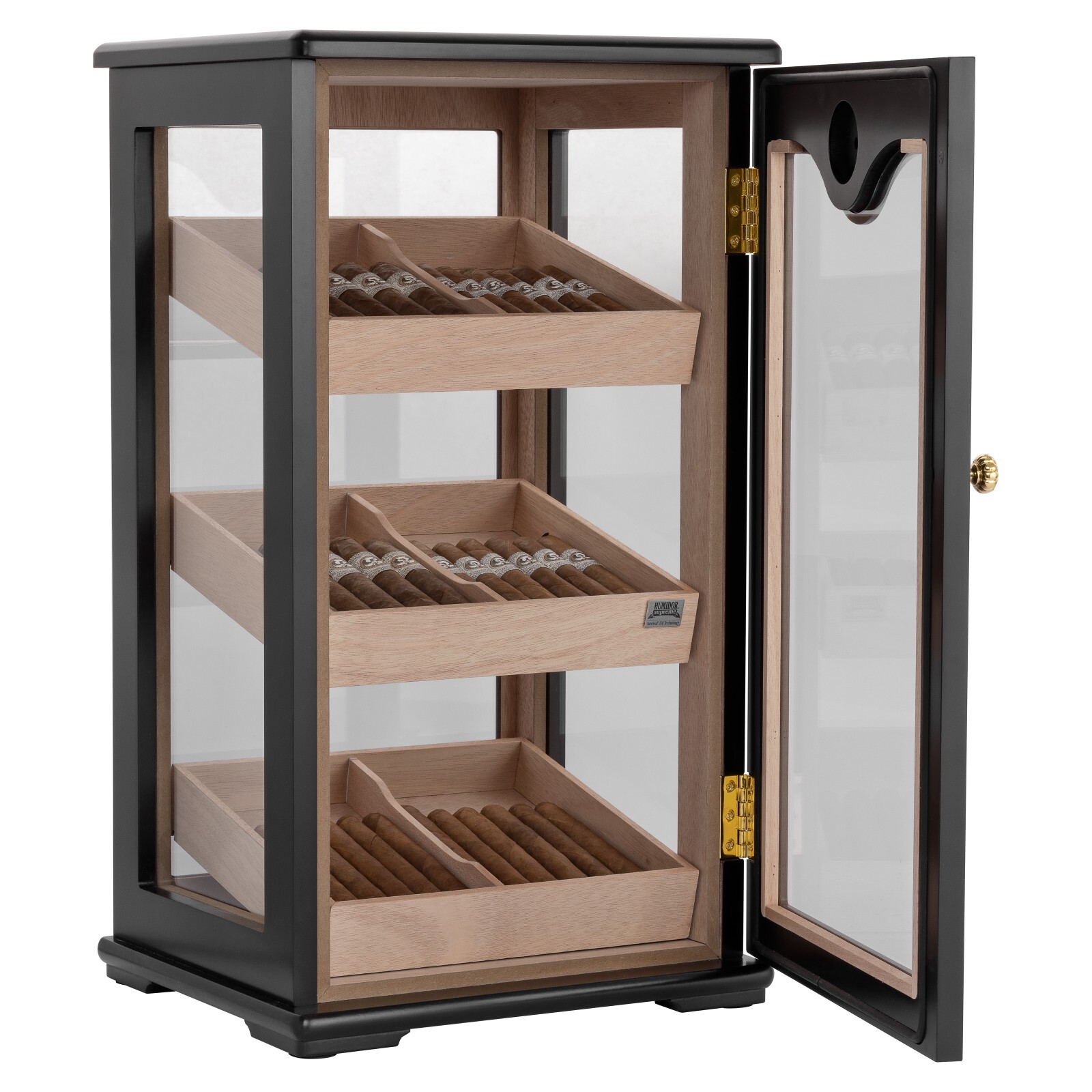 HUM-DIS5 Cigar Display Humidor Retail W/Lock and key | eBay