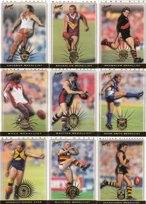 1997 Select Ultimate AFL Cards Medal Card Subset Full Set (9)-Rare ...