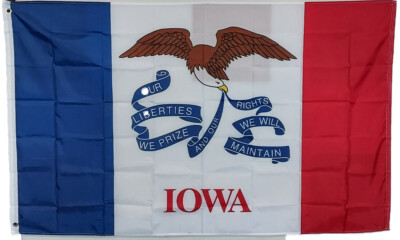3x5 Iowa Flag State of Iowa Banner Polyester Grommets Quality FAST USA ...