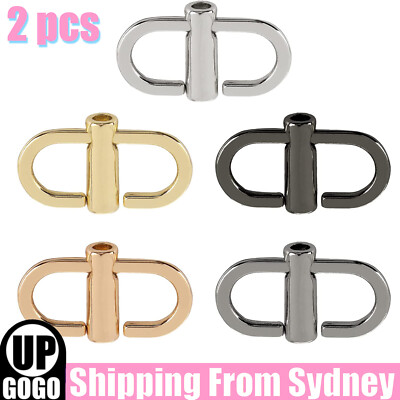 2Pcs Metal Buckle Clip Bag Belt Shoulder Strap Chain Adjustable Shorten ...