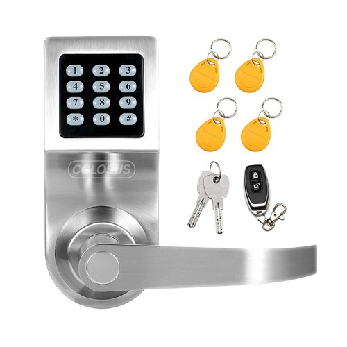 Electronic Smart Door Lock, Keyless Entry with Keypad, Key Fobs, Remote ...