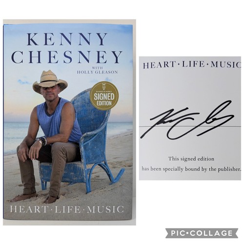 SIGNED Kenny Chesney Book - Heart Life Music (1st/1st HC, 2025, HOF ...