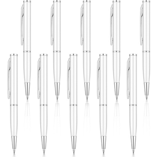 BBTO 10 Pieces Mini Pens Bulk Small Short Metal Ballpoint Pens Black ...