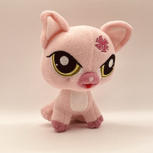 Littlest Pet Shop LPS - Pink Cat with Green Eyes #1846 - Soft Plush ...