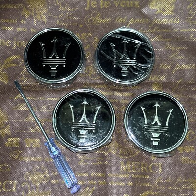 Maserati FLOATING CENTER CAPS Rotating luminescence 4 pcs Red 60mm | eBay