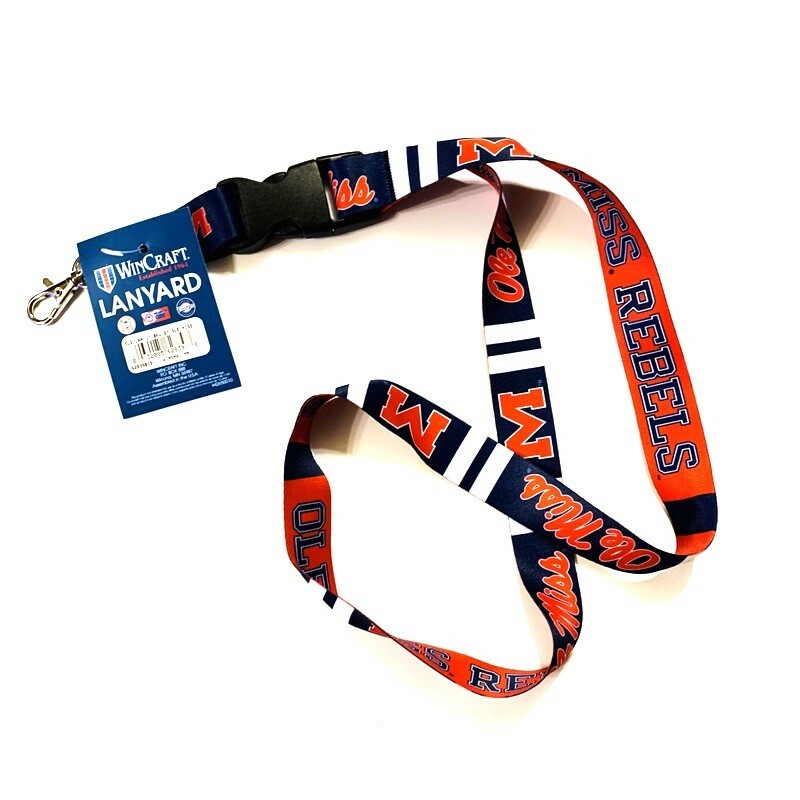 Ole Miss Rebels NCAA Lanyard Clip Neck Tag Keychain for ID Keys Ticket ...