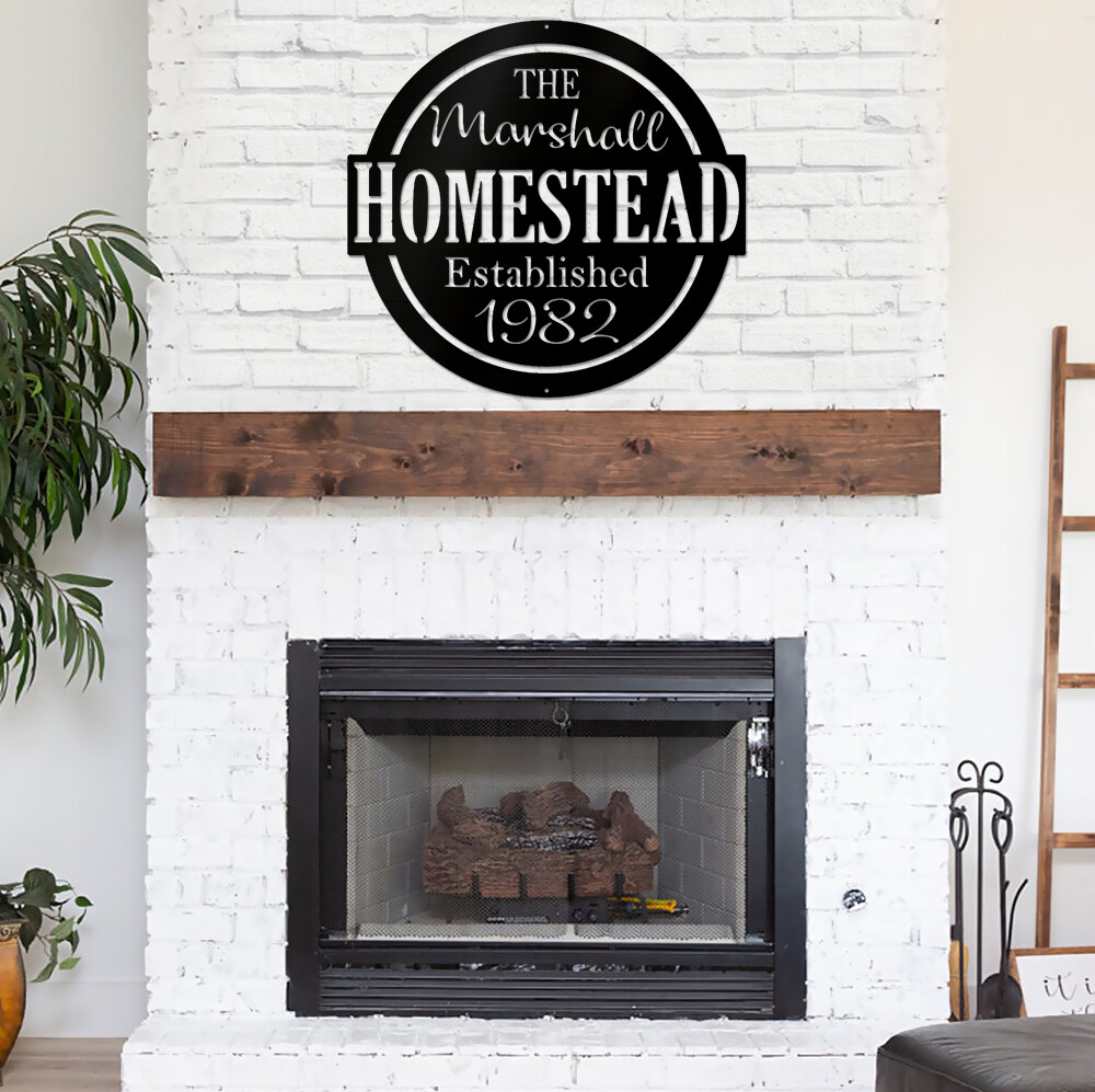 Personalized Family Homestead Metal Signs, Custom Homestead Wall Art ...