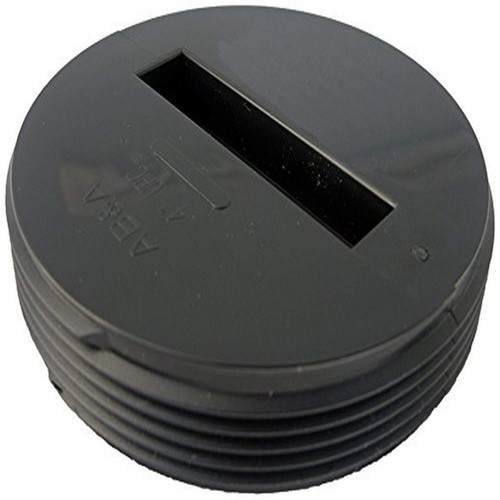 33-3298 Countersunk Slotted ABS Black Plastic Cleanout Plug, 4-Inch ...