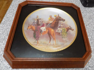 Fred Stone Plate American Triple Crown 1937-1946 SIGNED LONGDON ARCARO ...
