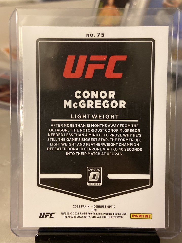 2022 Optic UFC Conor McGregor Base #75 Champion Ireland MMA | eBay