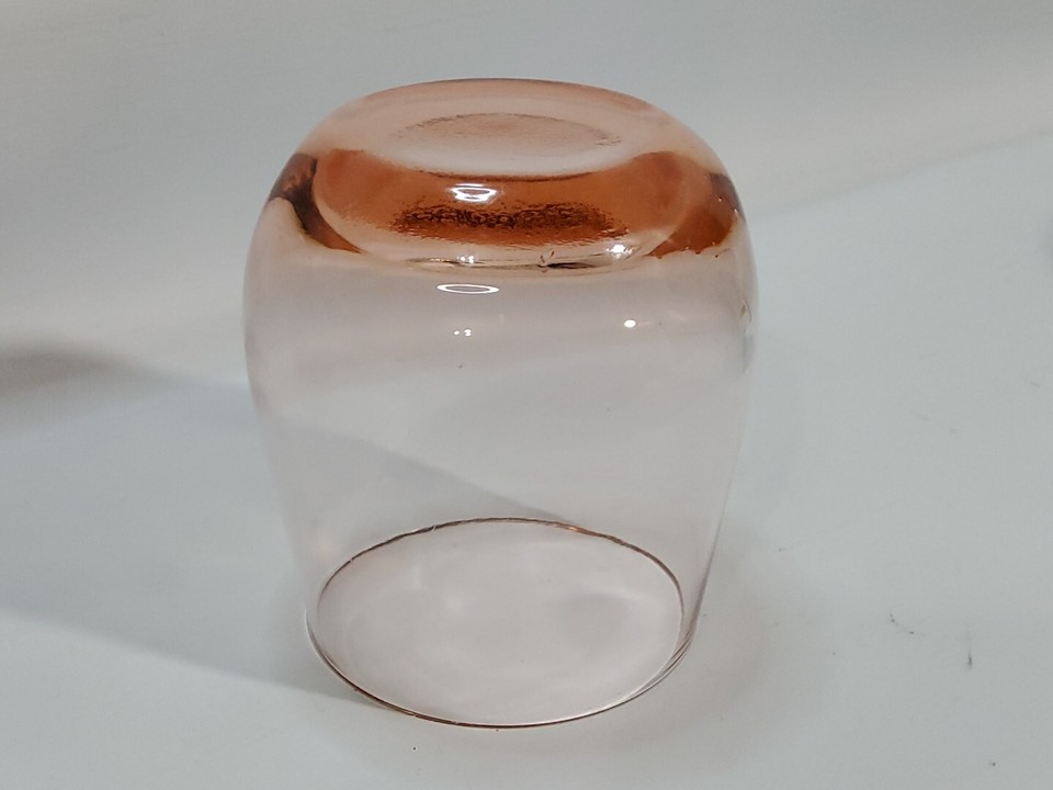 Vintage Mid Century Roly Poly Glass 3" Pink or Salmon Color | eBay