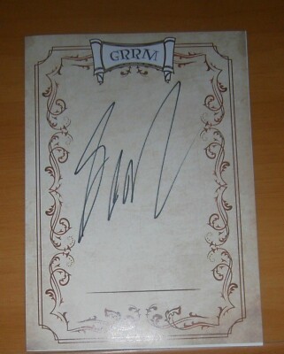 AUTOGRAPH G GEORGE R.R. MARTIN BOOKPLATE ORIGINAL GAME OF THRONES ...