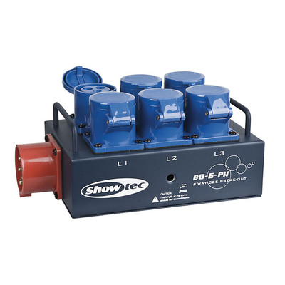 3 Phase Power Splitter Distro Stage Marquee Theatre 1 to 6 16A - Model ...