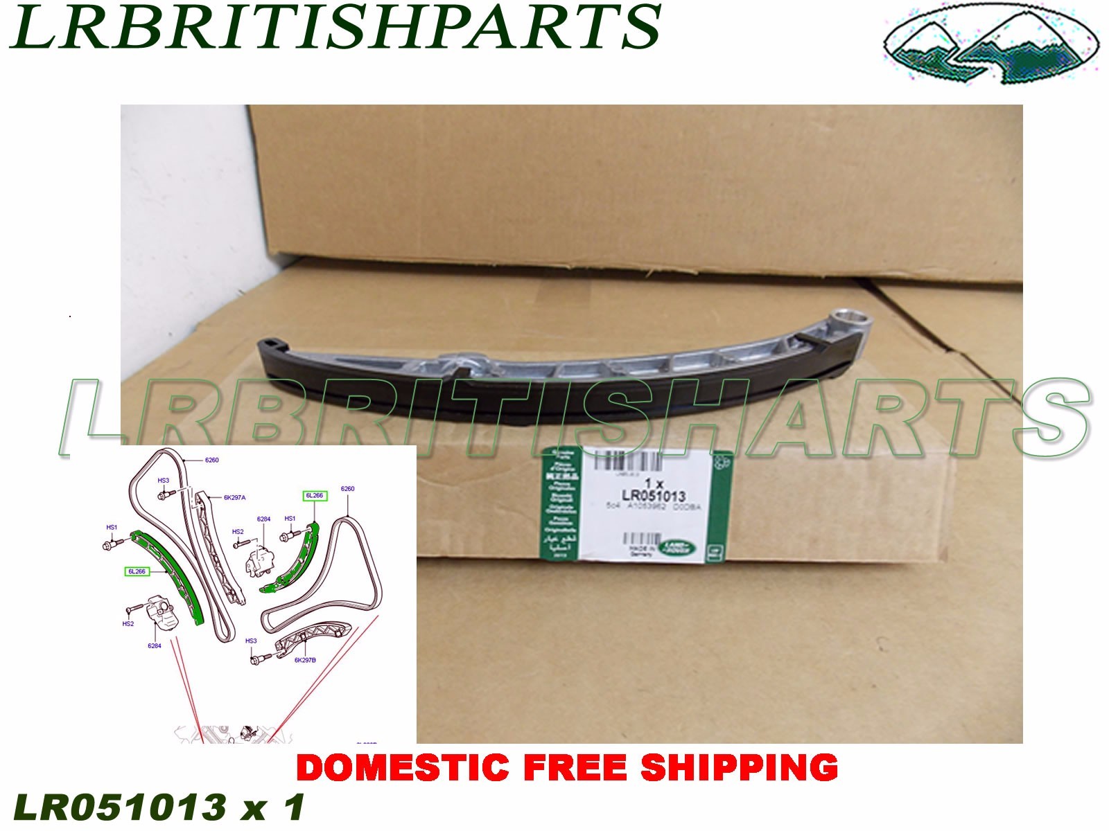 GENUINE LAND ROVER TIMING CHAIN TENSIONER GUIDE 5.0L & 5.0L SC 3.0L ...