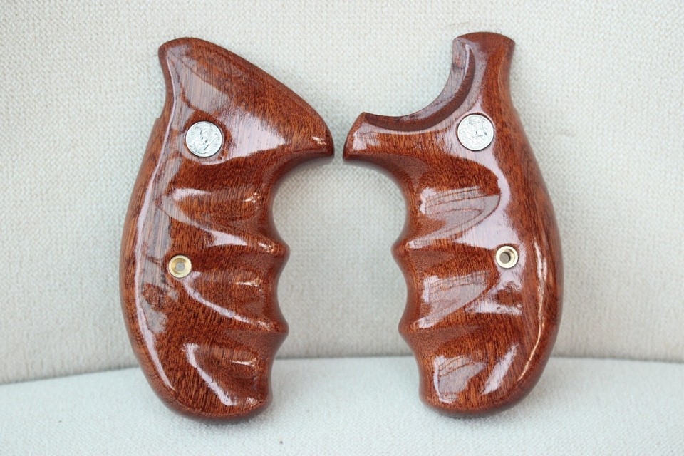 COMBAT GRIPS FOR S&W N FRAME ROUND BUTT MOD 929, 629, 627 SAPELE WOOD ...