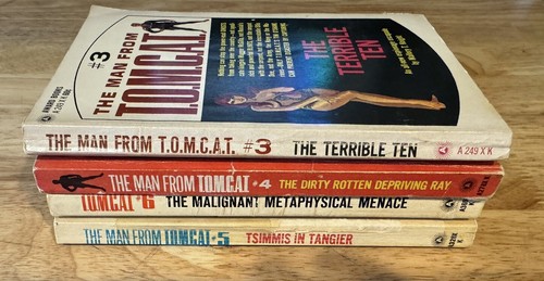 The Man From TOMCAT PB Book Lot 3-6 Mallory T Knight Espionage Risqué | eBay