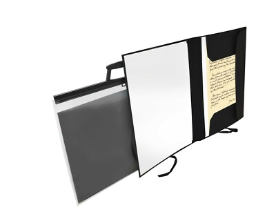 Artwork Vintage Retro Portfolio Binder Carrier Document lace cords Acid ...