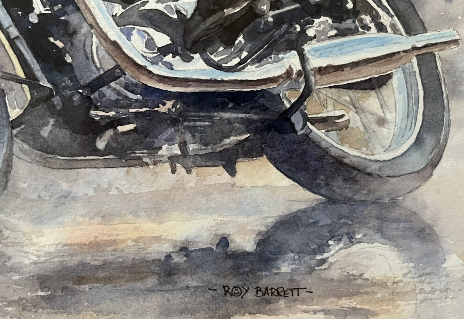Roy Barrett Original Painting "Flying Tigers", 1950-60's Triumph ...