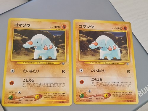 Phanpy - Neo Genesis 1999 Japanese Pokémon Cards x2 - Ken Sugimori Art ...