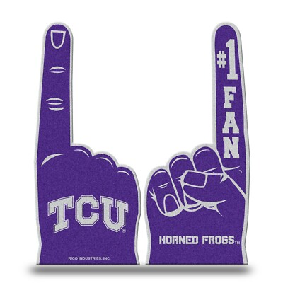 Thin TCU Horned Frogs #1 Fan Foam Fingers. Hand fits inside. SAVE #683 ...